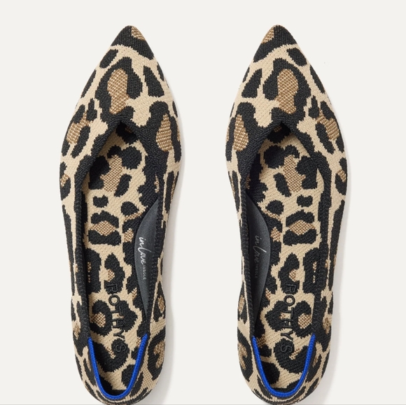 Rothy's | Shoes | Womens Rothys Knit Mesh Leopard Print Pointy Toe ...